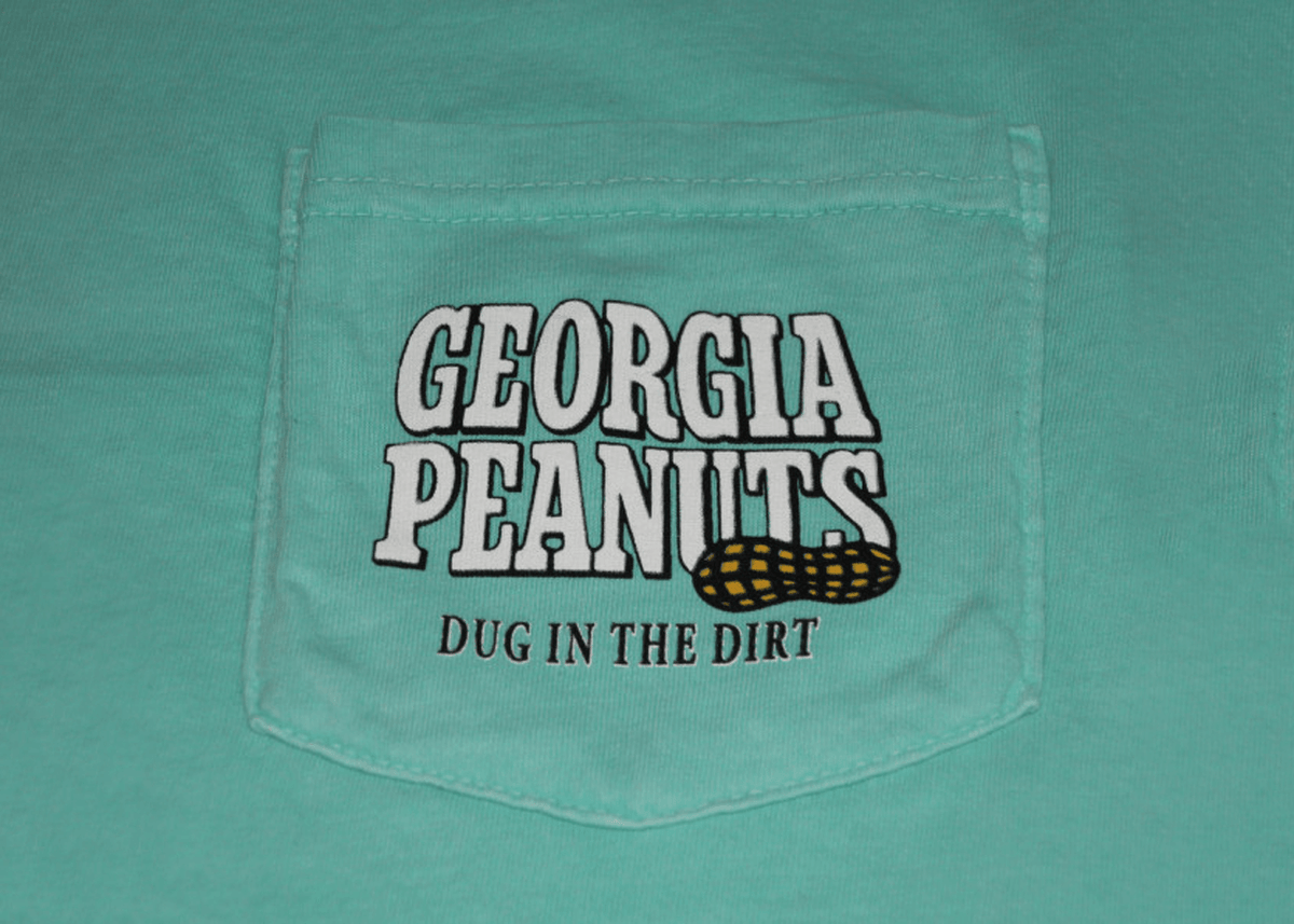 Georgia Peanuts "Land of Peanuts" Chalky Mint T-shirt – Georgia Peanut ...